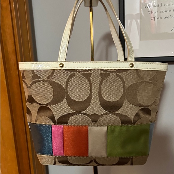 Coach | Bags | Coach 207 Legacy Mini Tote In Signature Brown Jacquard ...